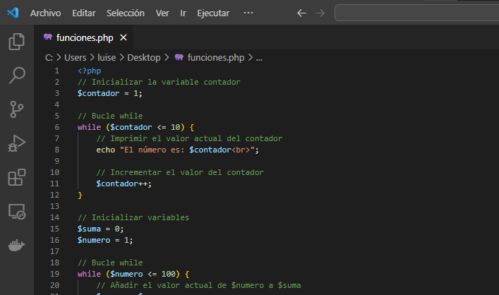 Introducción a la Programación PHP – Estructuras de repetición «while» – Profeluisfagundez